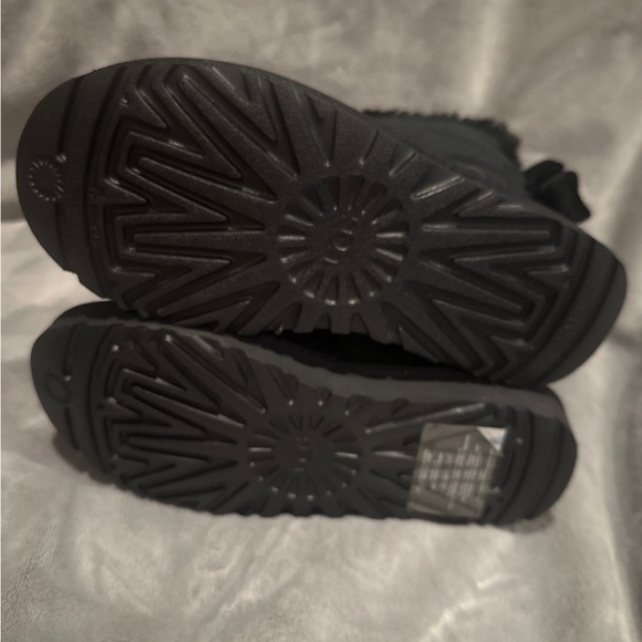 UGG | Shoes | Ugg Classic Bailey Bow Ii Black Velvet Bow Boot | Poshmark